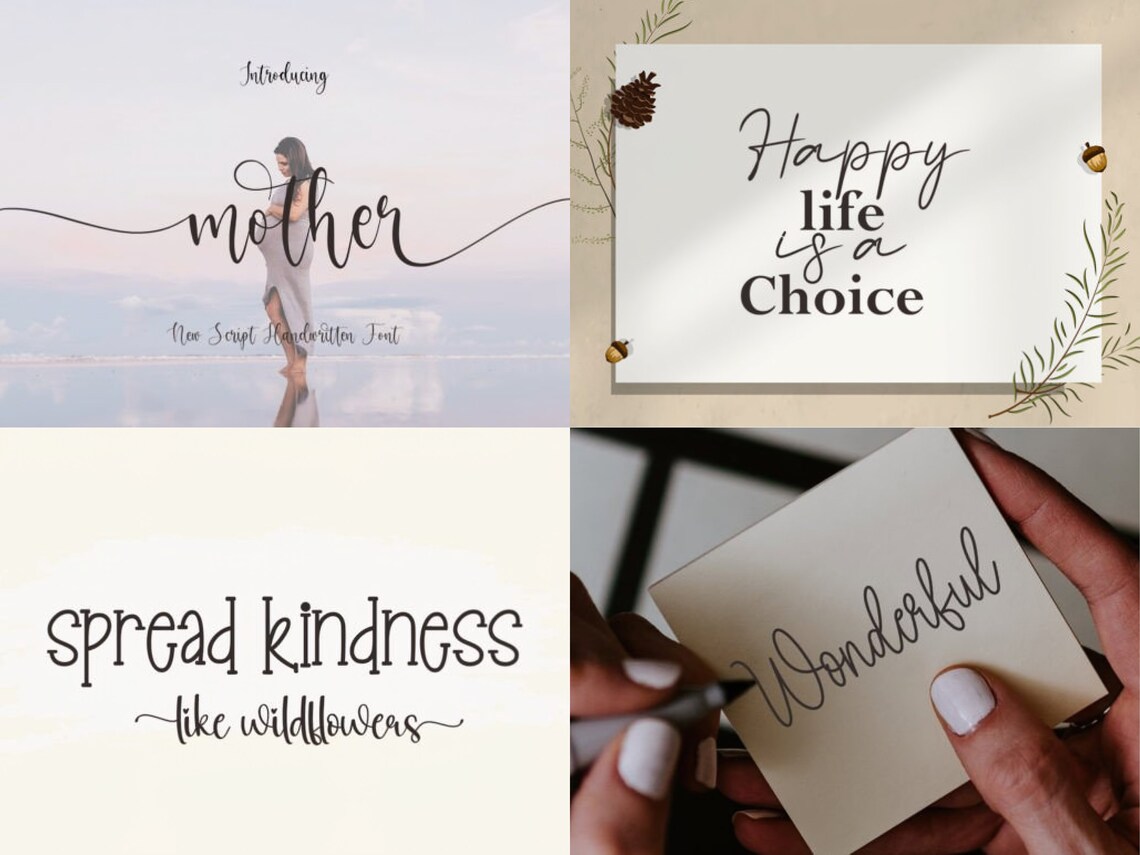 Mega Font Bundlewedding Font Bundlecursive Font - Etsy