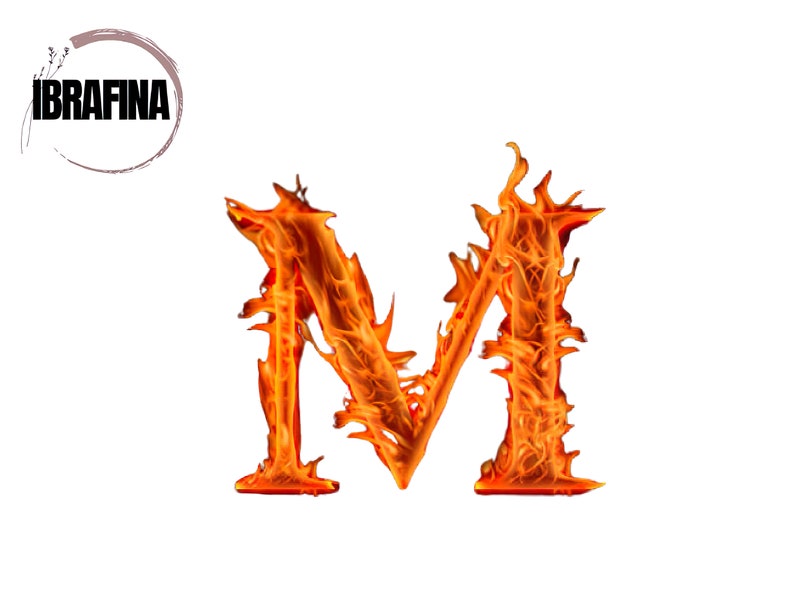 Fire Letter M Pngfire Clip Arthandmade Fontburn Book - Etsy