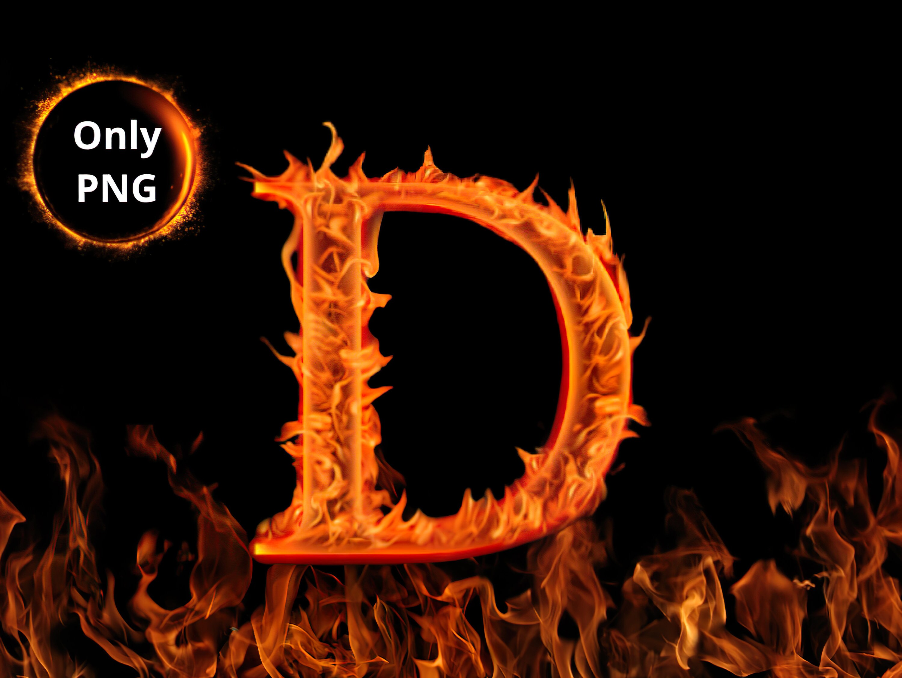 Burning Letter D