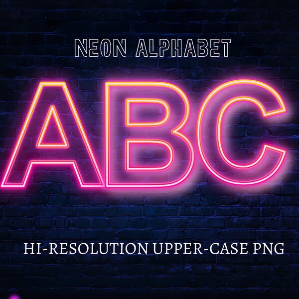 Neon Letters - Etsy