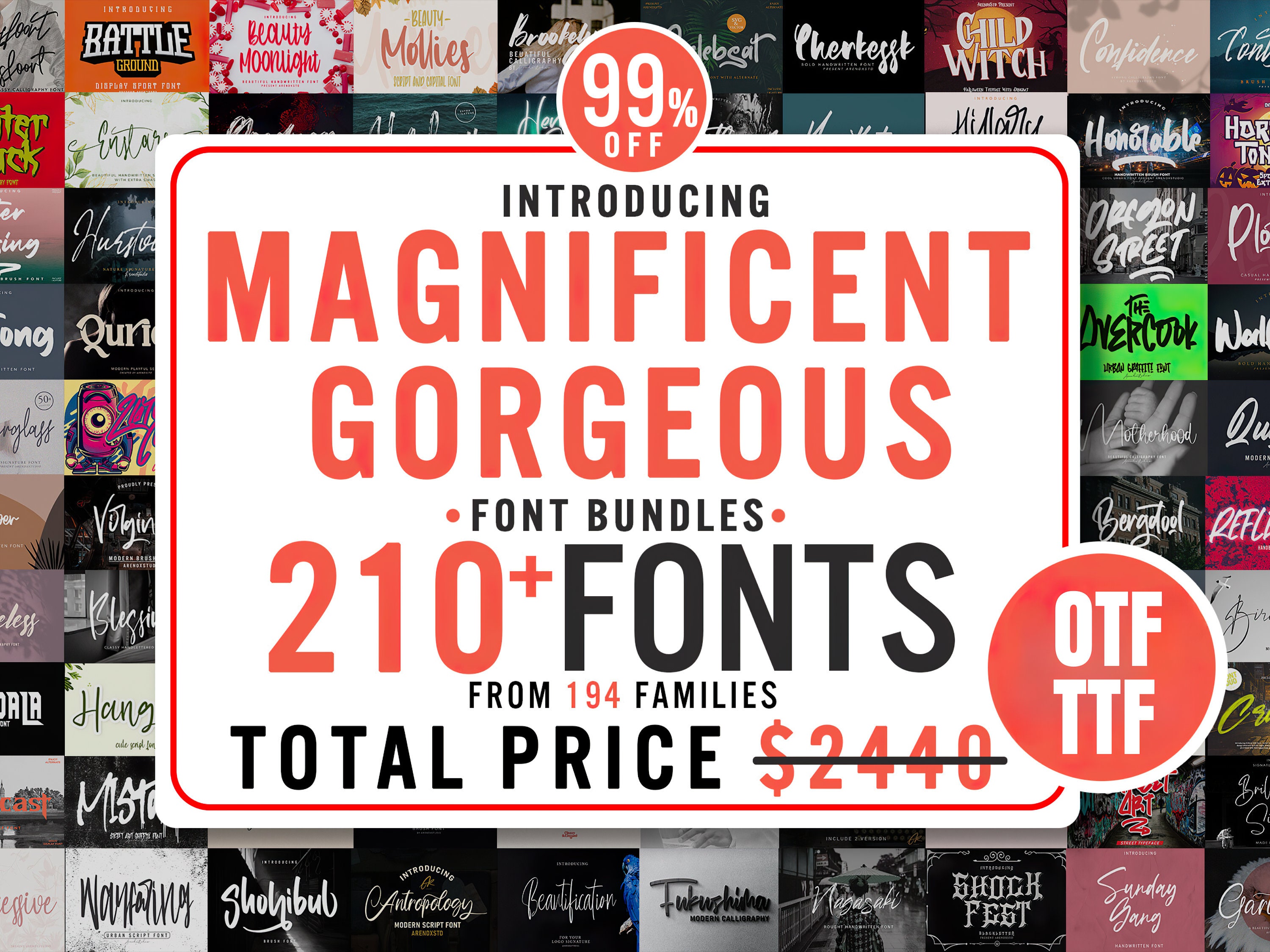 Mega Font Bundlewedding Font Bundlecursive Font - Etsy