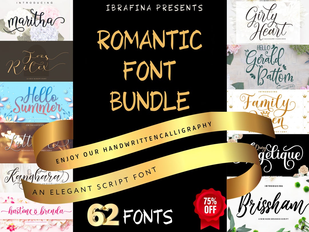 Cursive Font Setmega Font Bundlewedding Font Bundlecursive - Etsy