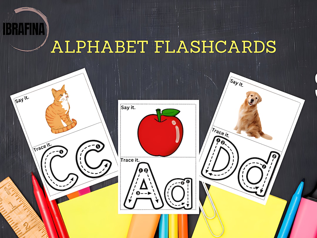 A-Z Flashcardslearn the Abcslittle Learnersalphabet Wall - Etsy