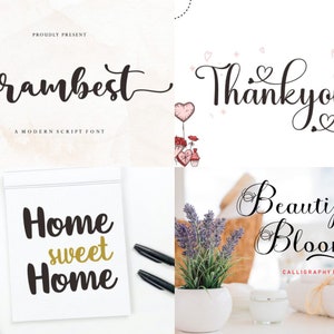 Mega Font Bundlewedding Font Bundlecursive Font - Etsy