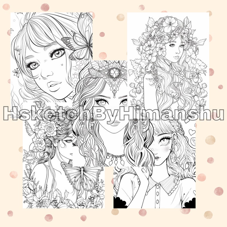 Beautiful Dreams: Whimsical Coloring Pages for Girls of All Ages ...