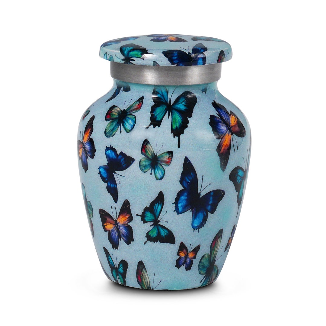 Blue Butterfly Mini Urns for Human Ashes Small Urns for Ashes Keepsake ...