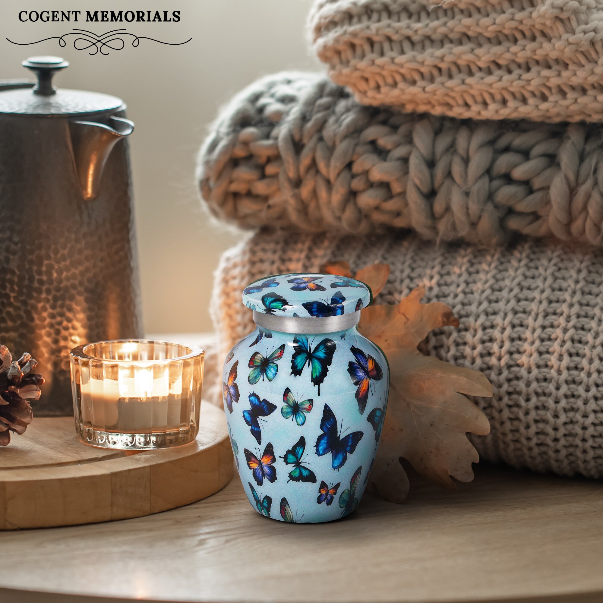 Blue Butterfly Mini Urns for Human Ashes Small Urns for Ashes Keepsake ...