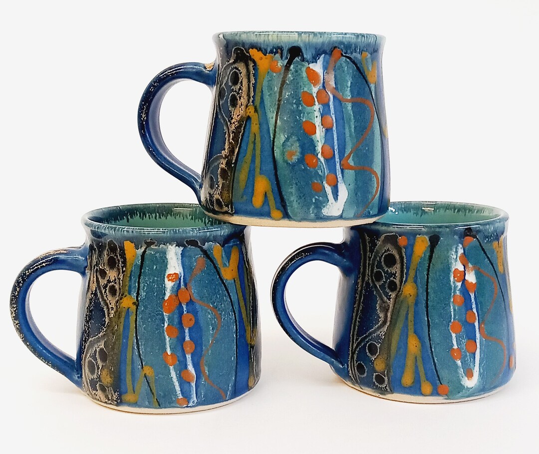 Unique Handmade Stoneware Mug, Perfect Gift for Coffee Lovers. Deep ...