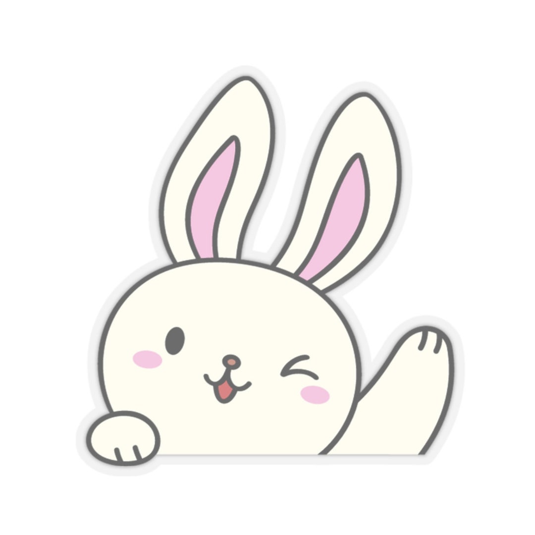 Cute Bunny / Rabbit Sticker for Laptop, Binder, Tumbler, and More! - Etsy