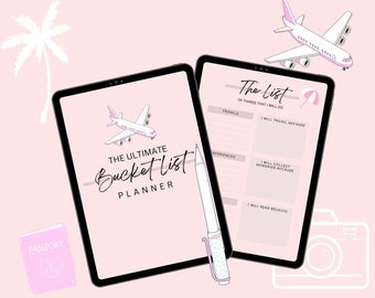 Bucket List Printable Template, Bucket Journal Book, Life Goals, Travel ...