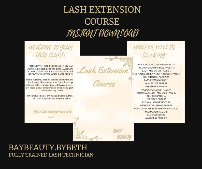 Lash Extension Editable Training Manual, Lash Extension Training ...