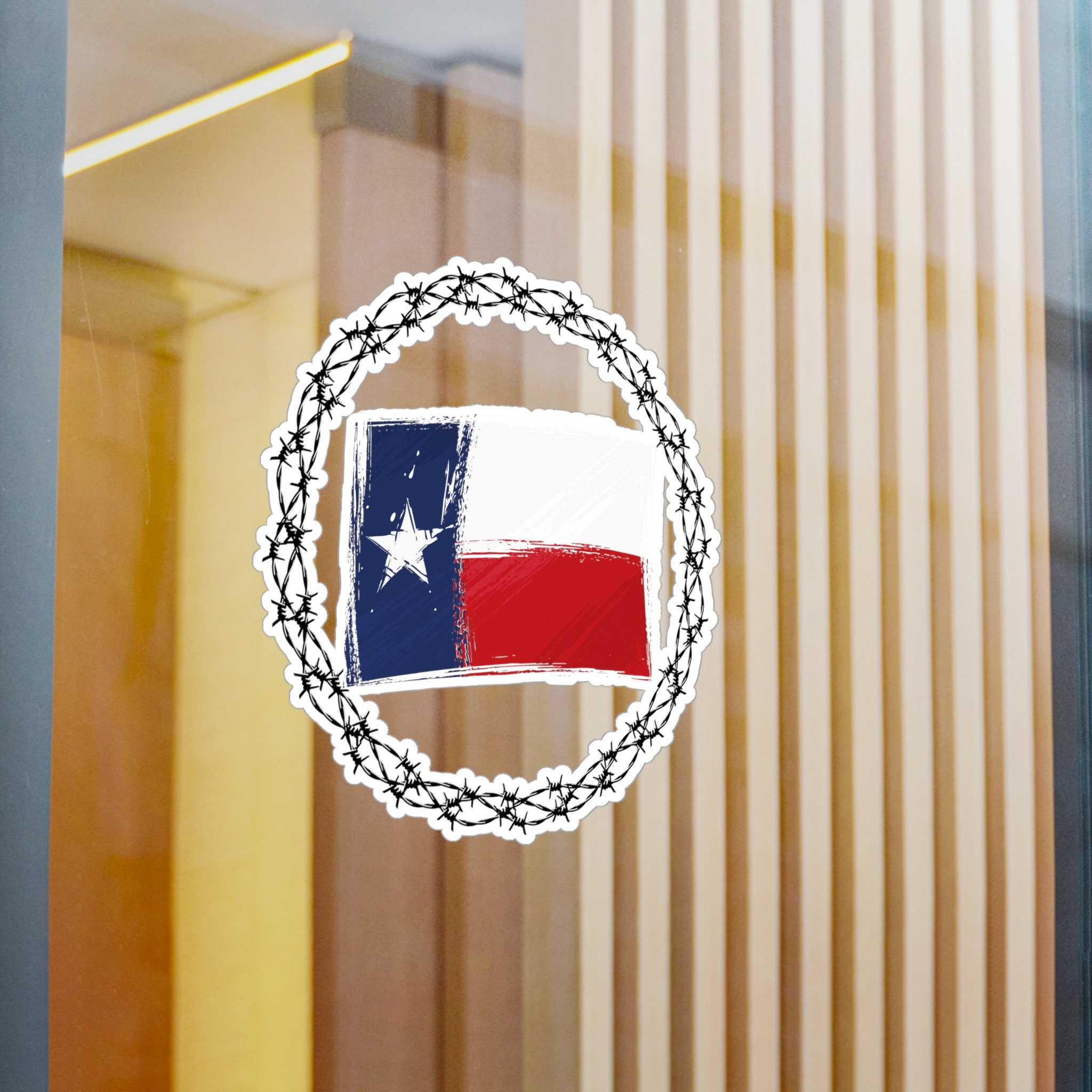 Barbed Wire Texas Flag - Etsy