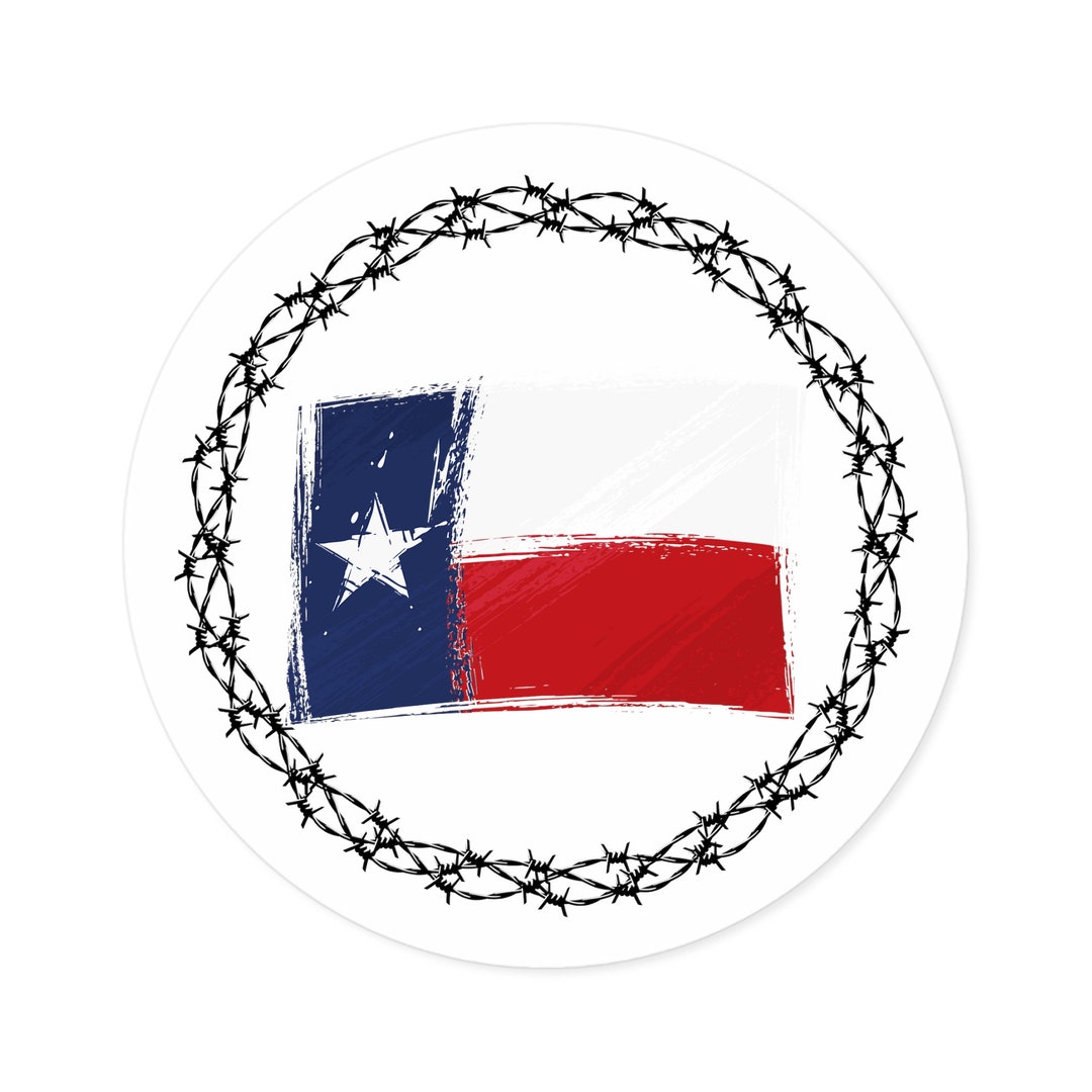 Barbed Wire Texas Flag - Etsy