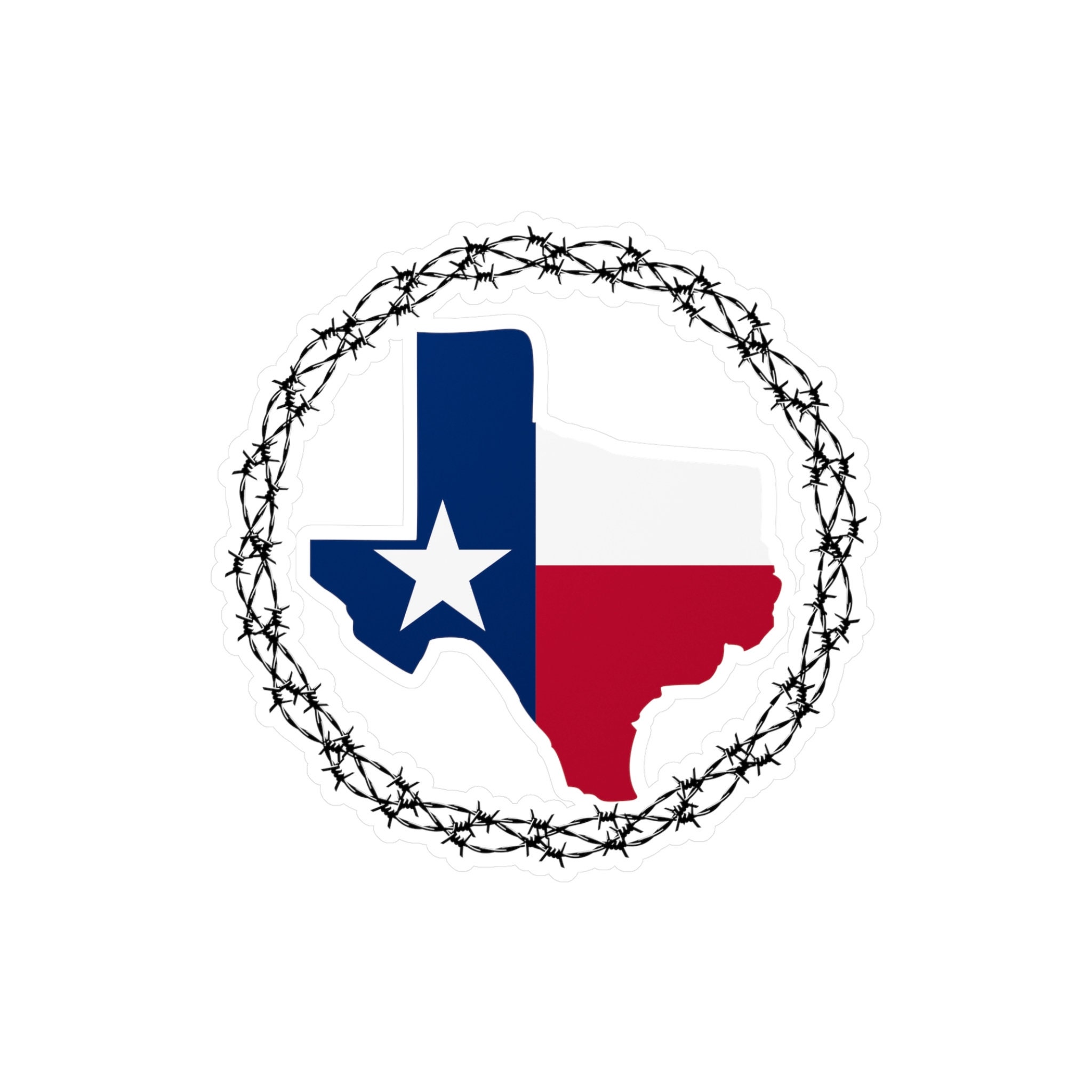 Barbed Wire Texas Flag - Etsy