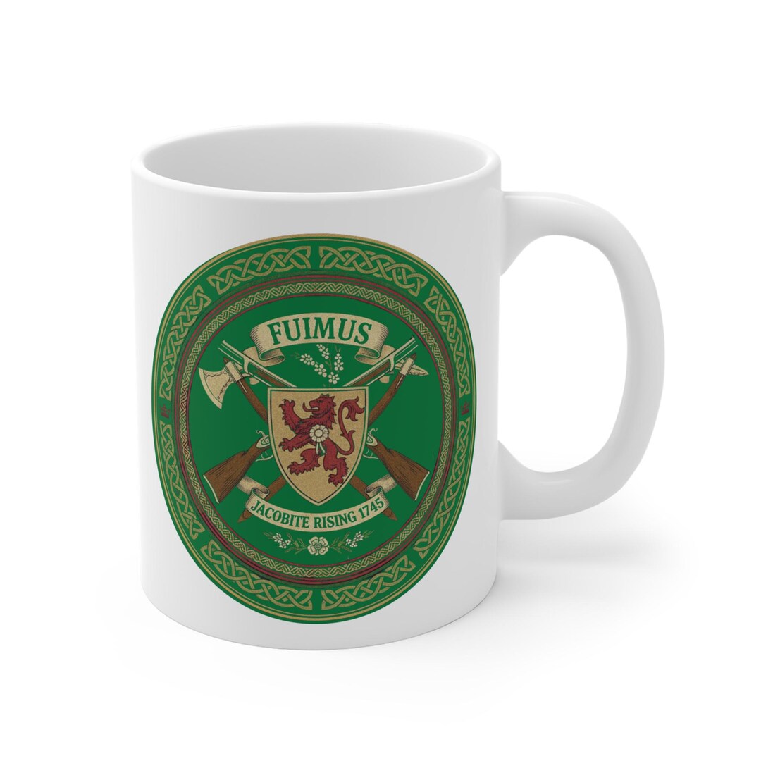 Scottish Jacobite Rising Lion Crest Fuimus Mug | Ceramic Mug - Etsy