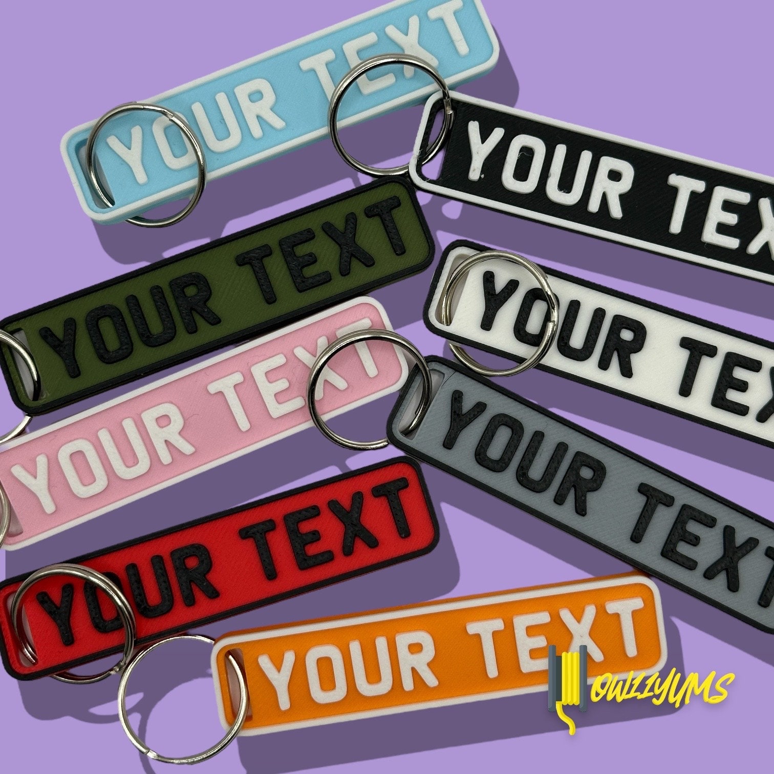 Number Plate Keyring, 3D Printed, Custom, Personalised, Keychain - Etsy