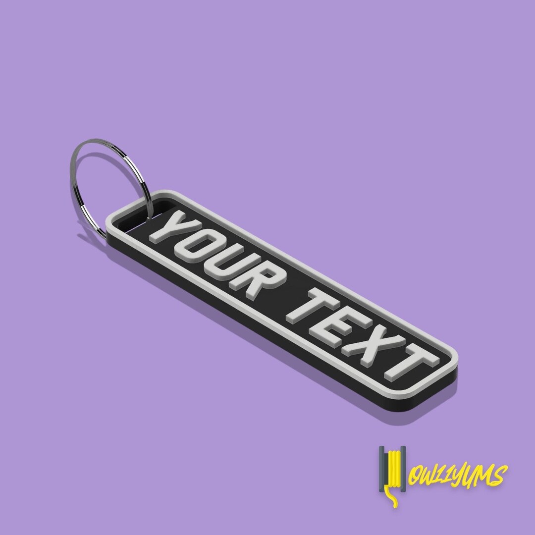 Number Plate Keyring, 3D Printed, Custom, Personalised, Keychain - Etsy
