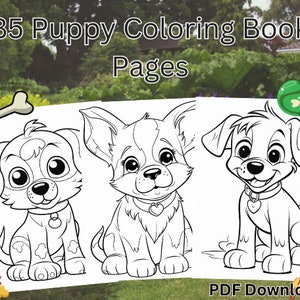 35 Cute Puppy Coloring Sheets for Adults and Kids, Cute Puppy Coloring ...