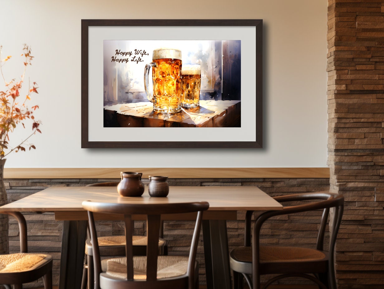 Funny Beer Poster Digital Watercolor Beer Painting Wall Art - Etsy