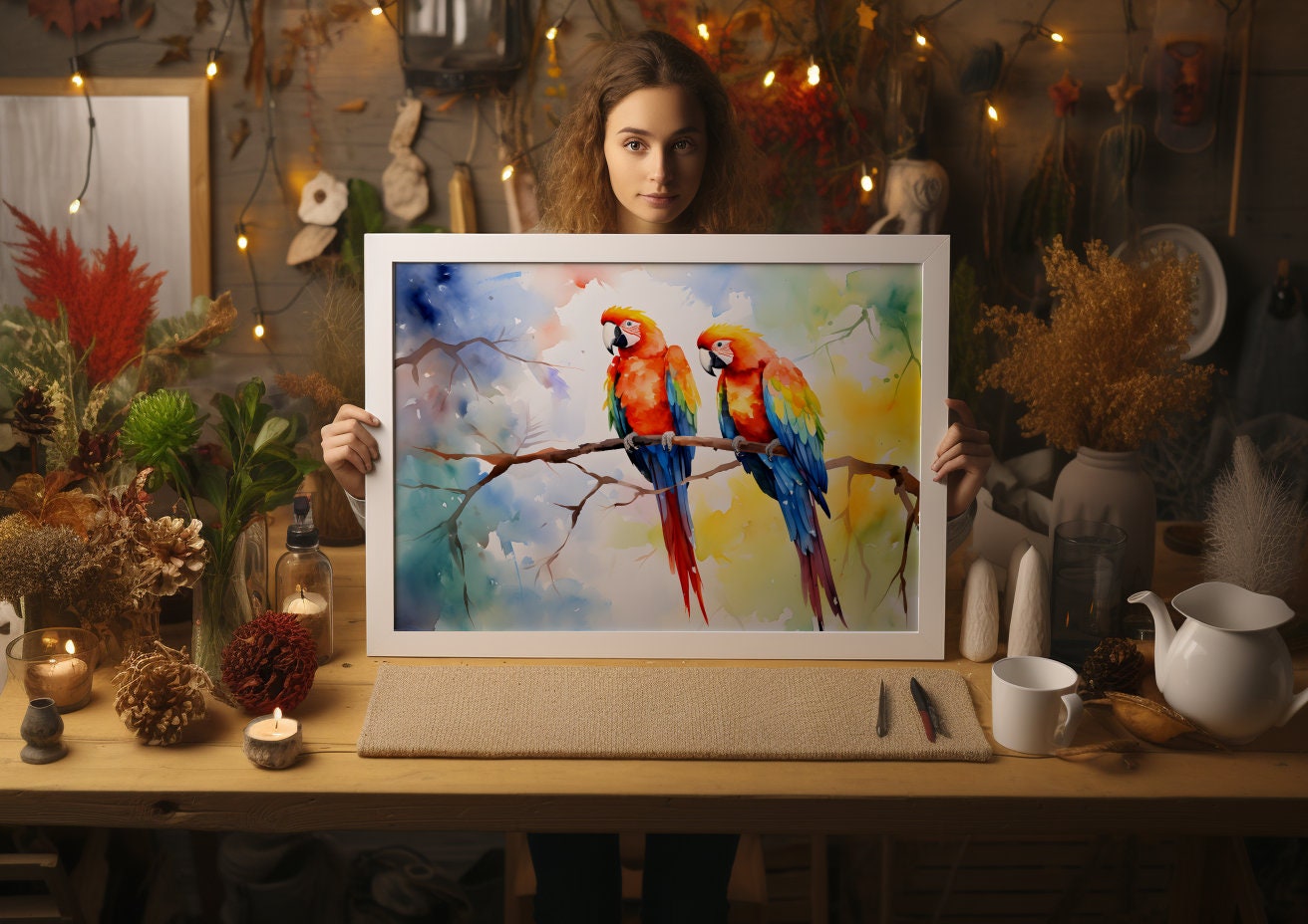 Macaws Watercolor Painting Digital Print Macaw Birds - Etsy