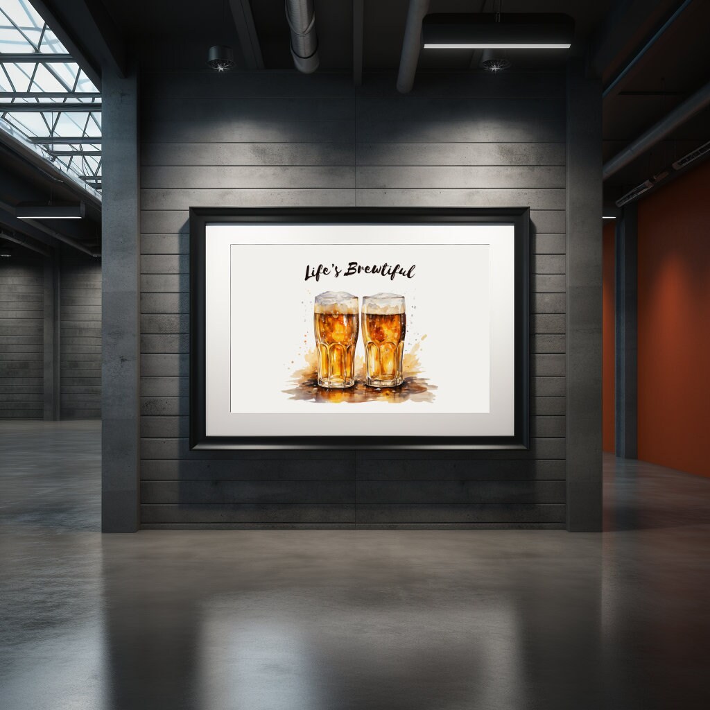 Funny Beer Poster, Watercolor Beer Painting, Digital Download, Wall Art ...