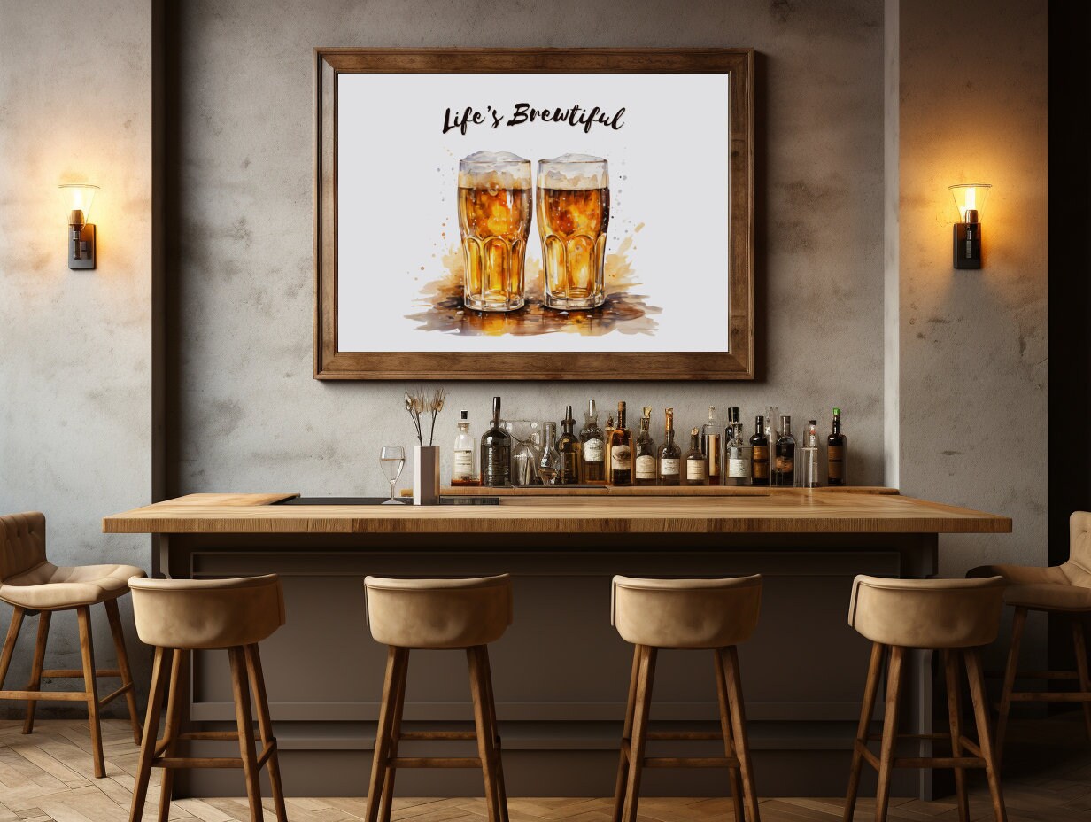 Funny Beer Poster, Watercolor Beer Painting, Digital Download, Wall Art ...