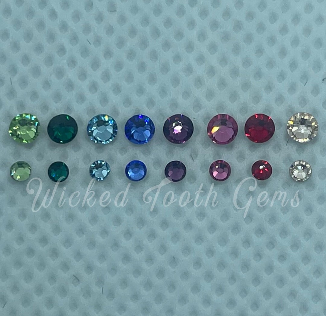 Tooth Gem Round Crystals - Colors (lead Free) - Etsy