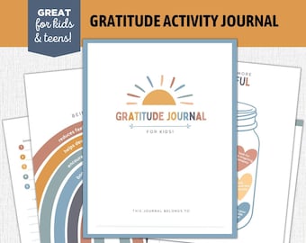 Gratitude Journal for Kids and Teens Mental Health Journal Printable ...
