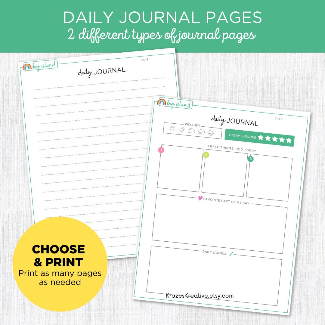 Big Island Hawaii Travel Journal for Kids and Teens Vacation Diary ...