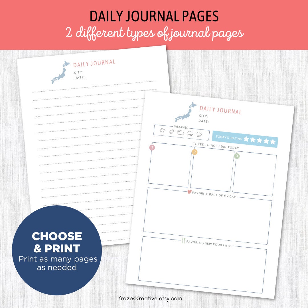 Japan Travel Activity Journal for Kids and Teens Vacation Diary ...