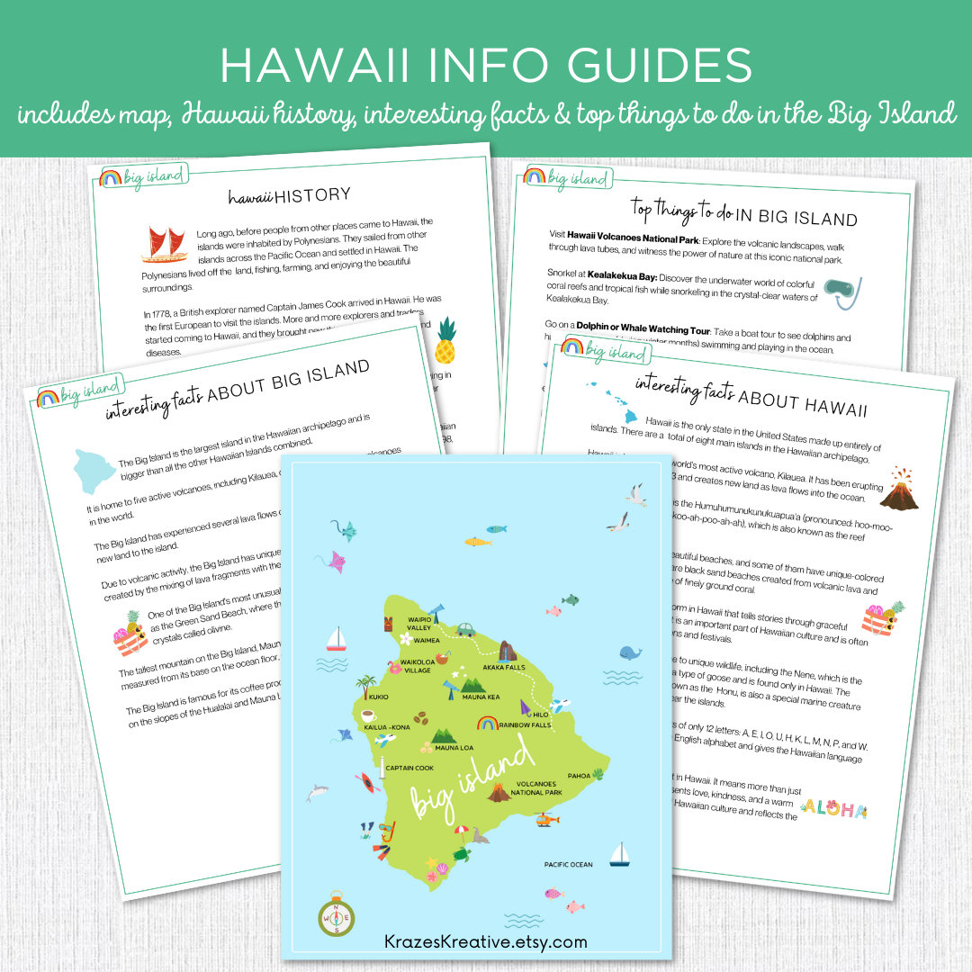 Big Island Hawaii Travel Journal for Kids and Teens Vacation Diary ...