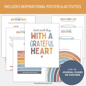 Gratitude Journal for Kids and Teens Mental Health Journal Printable ...