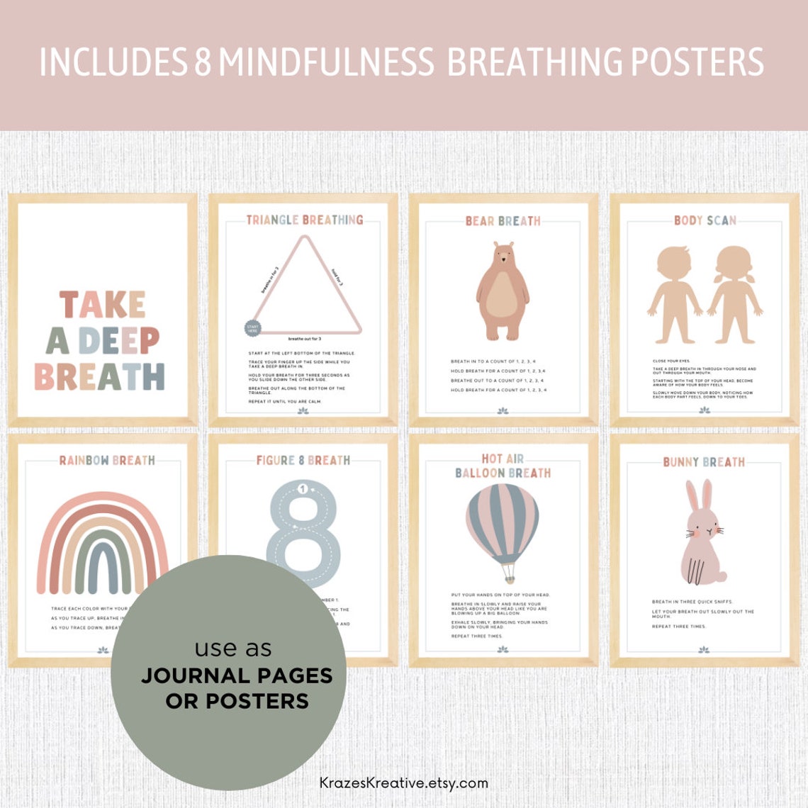 Mindfulness Journal for Kids and Teens Mental Health Journal Printable ...