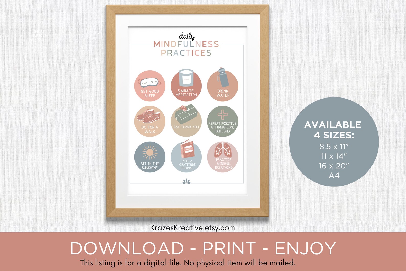 Mindfulness Mental Health Posters for Playroom Office Decor School ...