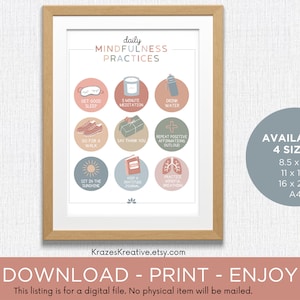 Mindfulness Mental Health Posters for Playroom Office Decor School ...