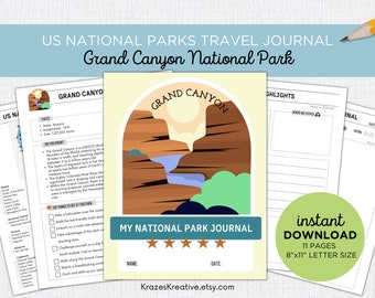 Yosemite National Park Travel Journal Kids Vacation Activity Diary ...