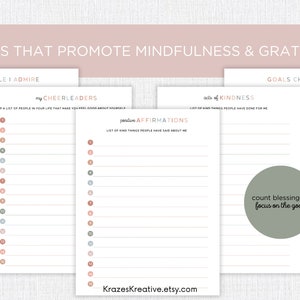 Mindfulness Journal for Kids and Teens Mental Health Journal Printable ...