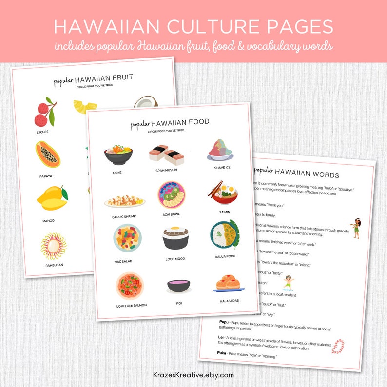 Kauai Hawaii Travel Journal for Kids and Teens Vacation Diary Printable ...