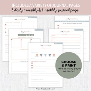 Mindfulness Journal for Kids and Teens Mental Health Journal Printable ...