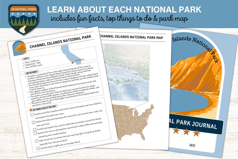 Channel Islands National Park Printable Travel Journal - Etsy