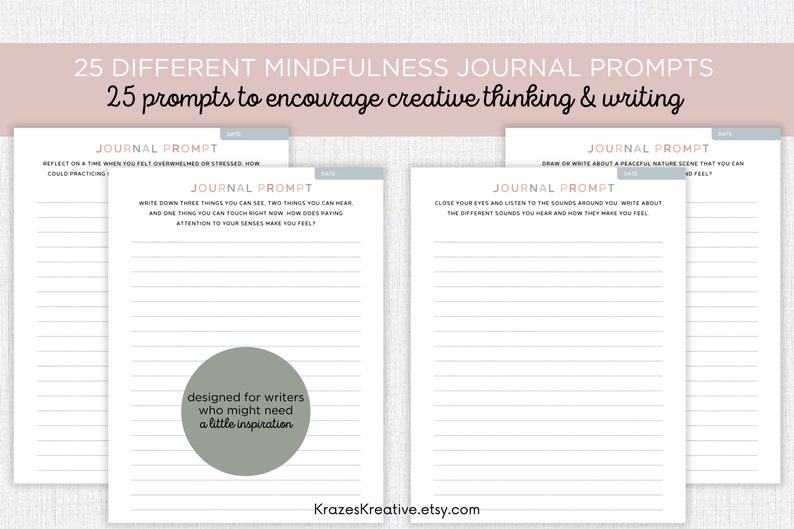 Mindfulness Journal for Kids and Teens Mental Health Journal Printable ...