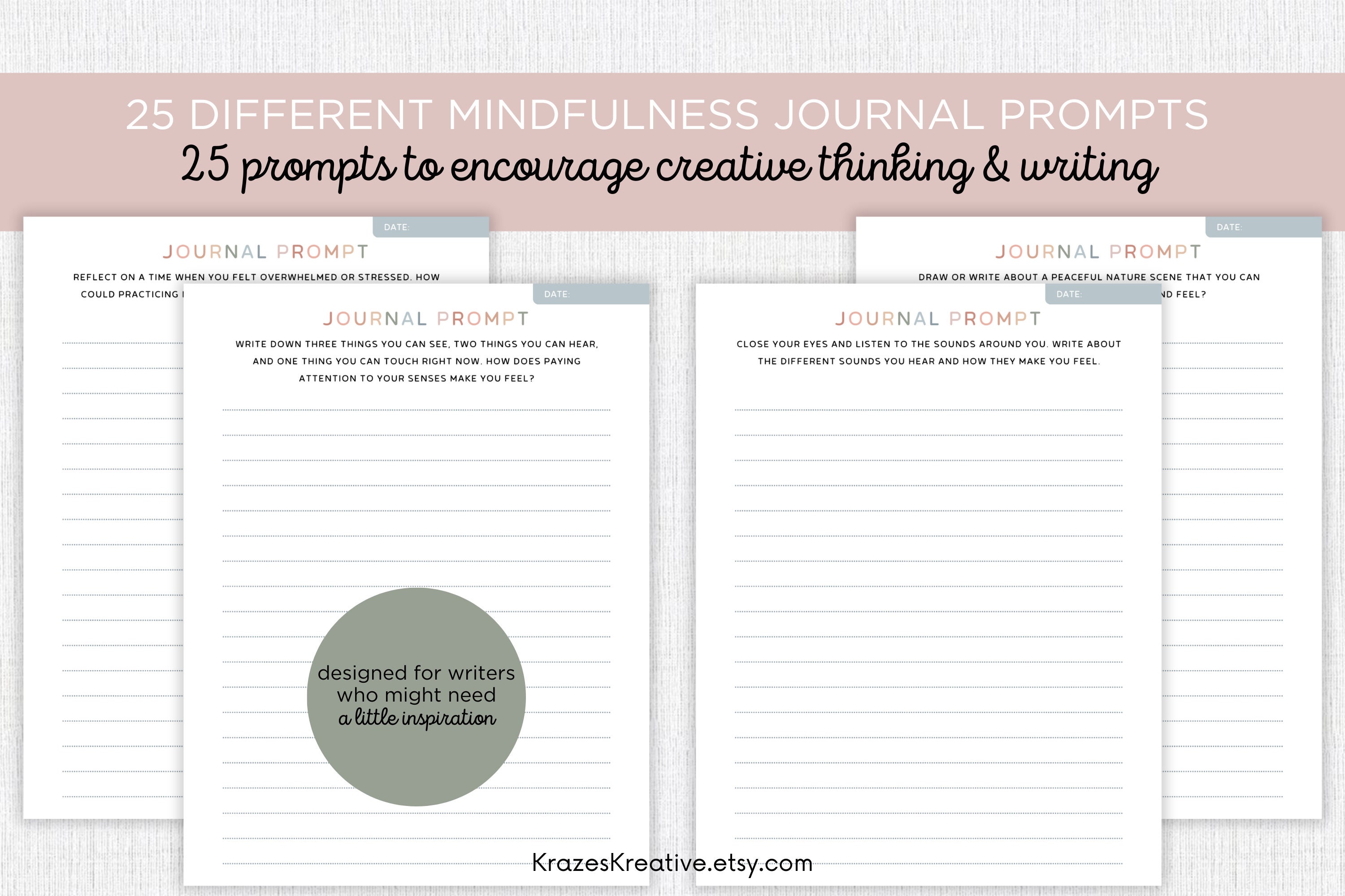 Mindfulness Journal for Kids and Teens Mental Health Journal Printable ...