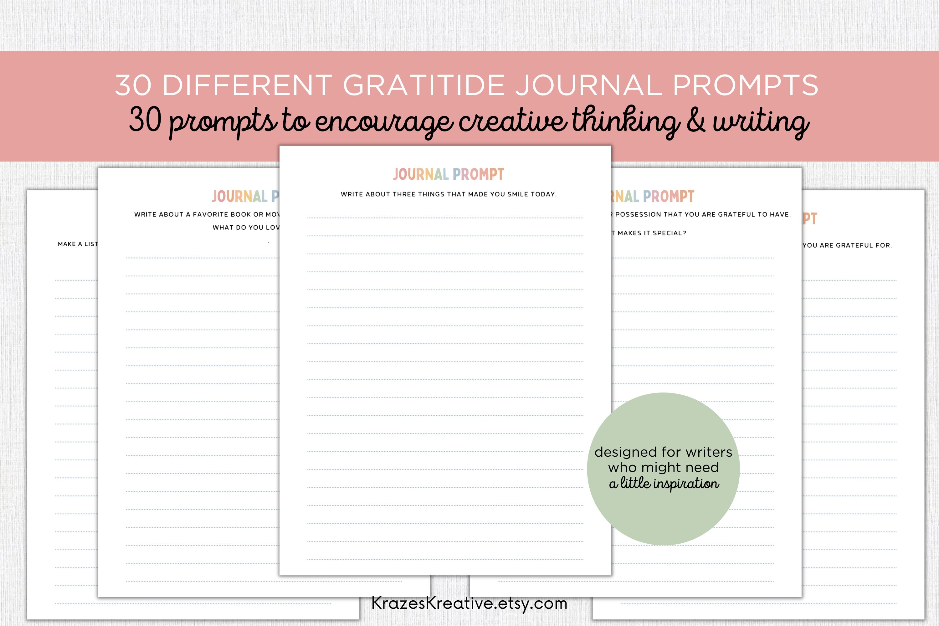 Gratitude Journal for Kids and Teens Mental Health Journal Printable ...