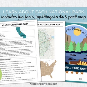 Yosemite National Park Travel Journal Kids Vacation Activity Diary ...
