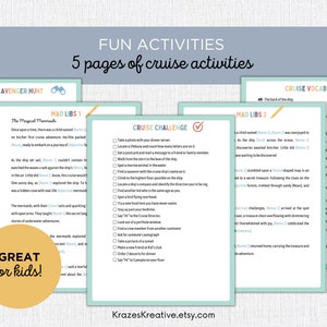 Cruise Kids Activity Travel Journal Use With Any Cruise Line or ...