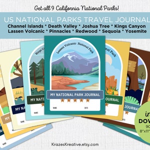 California National Parks Printable Kids Vacation Travel Activity ...