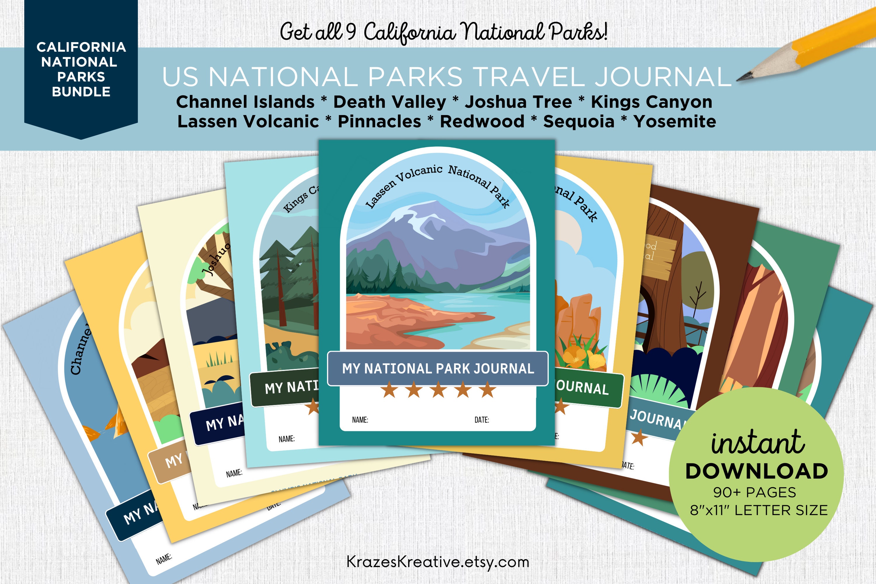 California National Parks Printable Kids Vacation Travel Activity ...