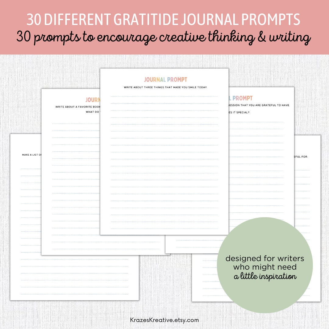 Gratitude Journal for Kids and Teens Mental Health Journal Printable ...