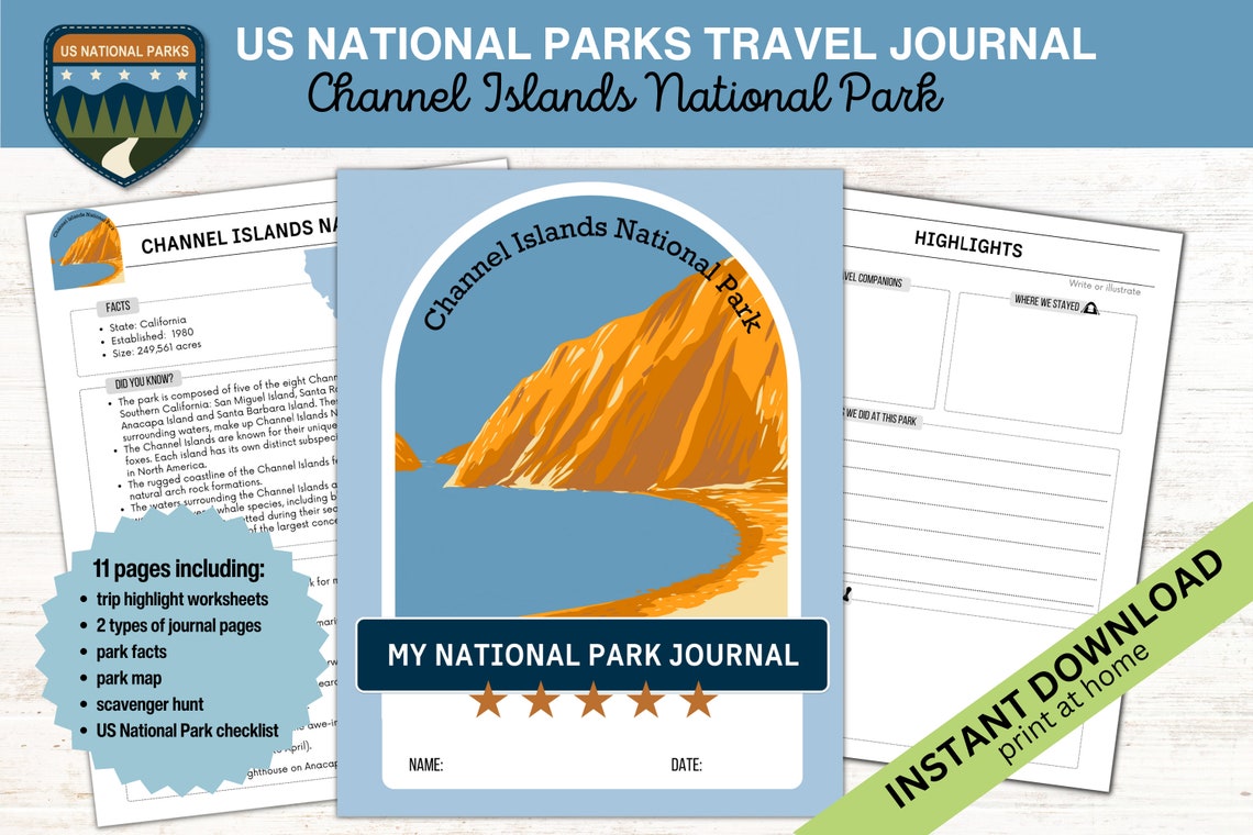 Channel Islands National Park Printable Travel Journal - Etsy