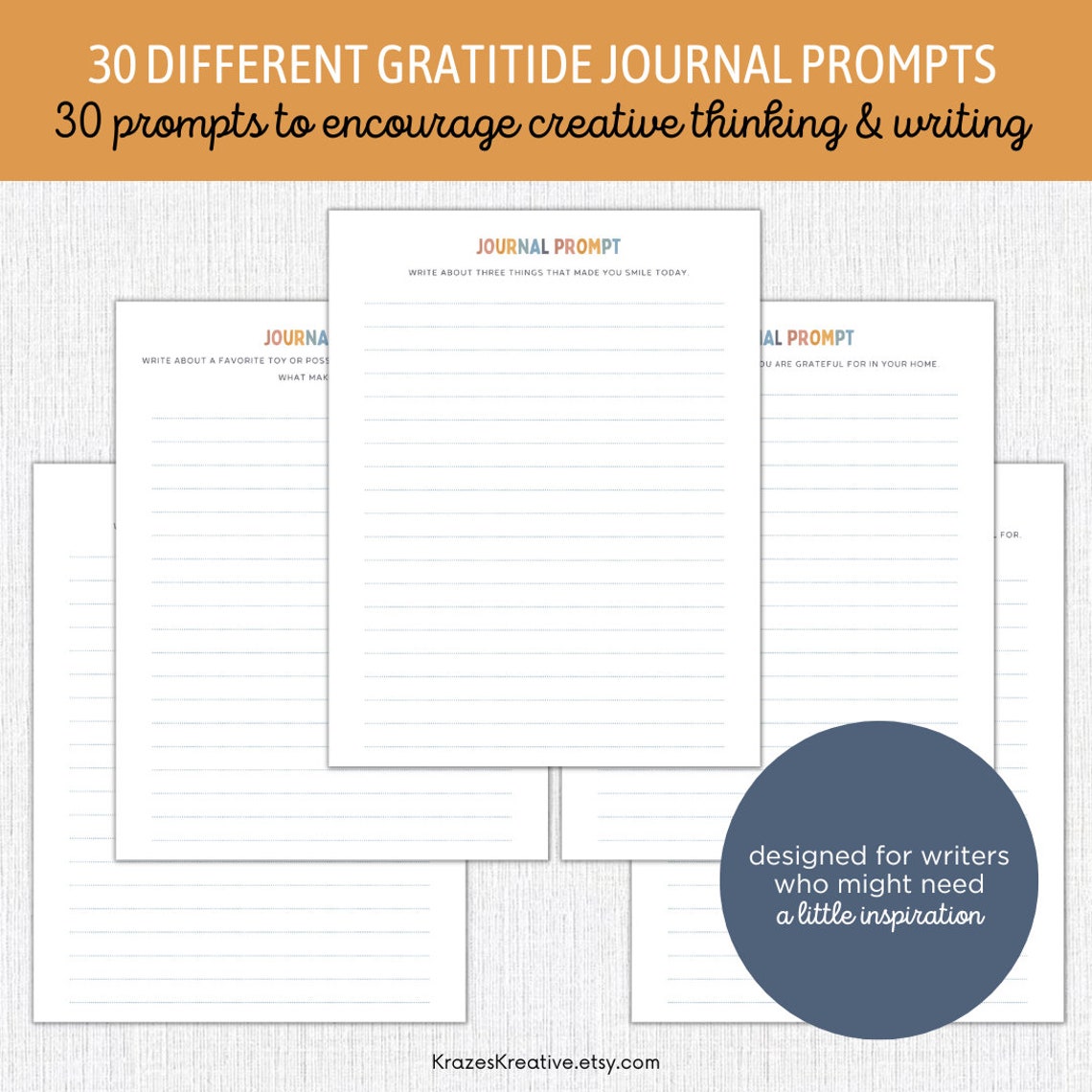 Gratitude Journal for Kids and Teens Mental Health Journal Printable ...